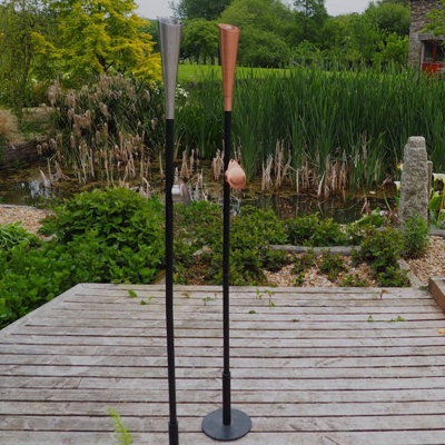 Outdoor Copper Oil Torch - Garden Patio Lighting - Garden Tiki Torch on ...