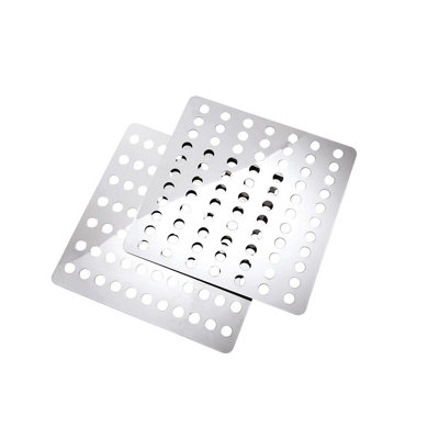 Outdoor Drain Guard Kit - 2 Square Stainless Steel Drain Covers & Pair ...