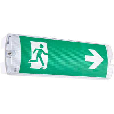Outdoor Emergency Exit Bulkhead Light - Daylight White LED - Self Test ...