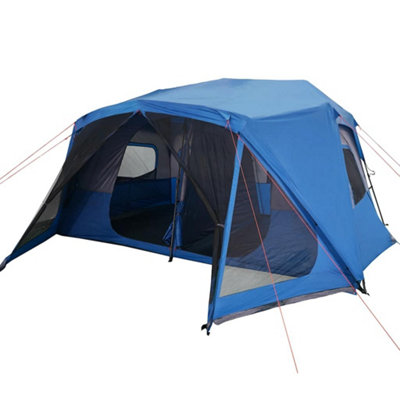 Outdoor Family Tent 10-Person Blue Quick Release Waterproof