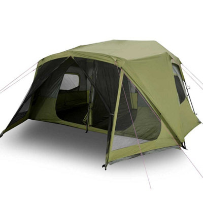 Outdoor Family Tent 10-Person Green Quick Release Waterproof
