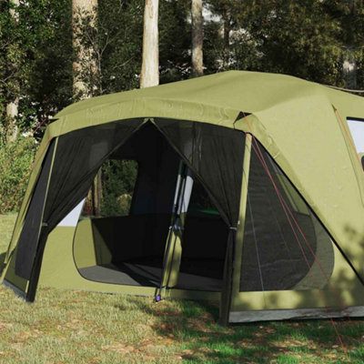 Outdoor Family Tent 10-Person Green Quick Release Waterproof