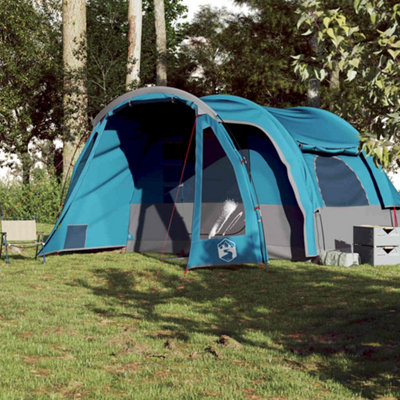 Outdoor Family Tent 6-Person Blue Waterproof