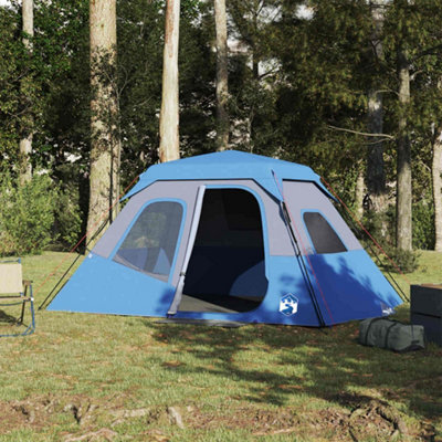 Outdoor Family Tent 6-Person Green Quick Release Waterproof