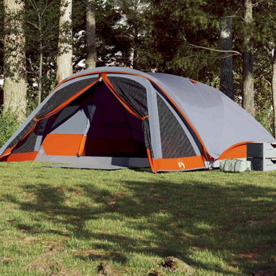 Outdoor Family Tent Cabin 6-Person Grey Waterproof