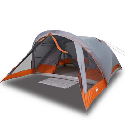 Outdoor Family Tent Cabin 6-Person Grey Waterproof