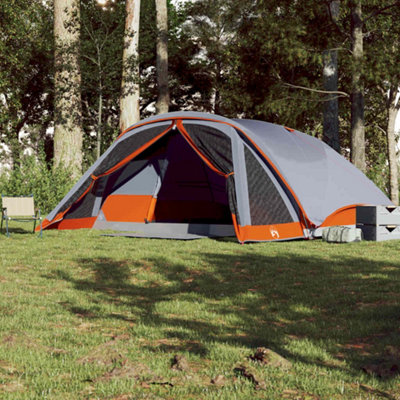 Outdoor Family Tent Cabin 6-Person Grey Waterproof