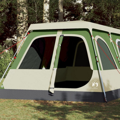 Outdoor Family Tent Dome 10-Person Green Quick Release