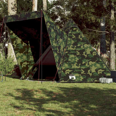 Outdoor Family Tent Tipi 6-Person Camouflage Waterproof