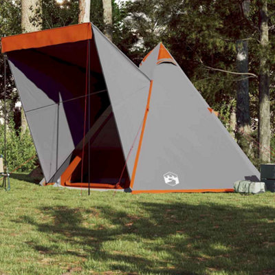 Outdoor Family Tent Tipi 6-Person Grey Waterproof