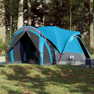 Outdoor Family Tent Tipi 8-Person Blue Waterproof
