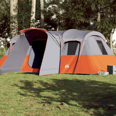 Outdoor Family Tent Tunnel 16-Person Grey Waterproof