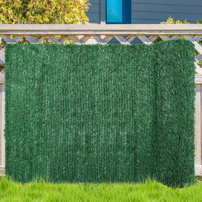 Outdoor Fencing Artificial Conifer Hedge Garden Privacy Screens 1m High ...