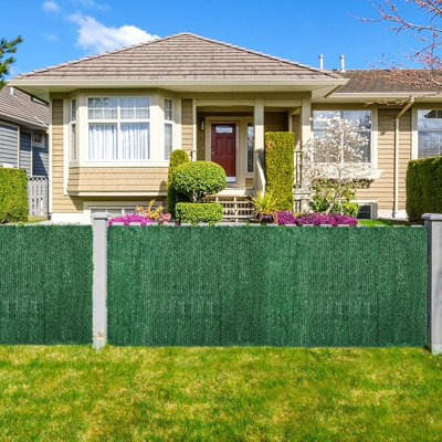 Outdoor Fencing Artificial Conifer Hedge Garden Privacy Screens 1m High ...