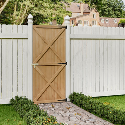 Outdoor Flat Top Garden Gate Yard Patio Entrance Way Door Security ...