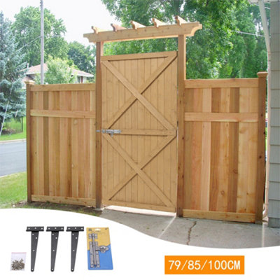 Outdoor Flat Top Garden Gate Yard Patio Entrance Way Door Security ...