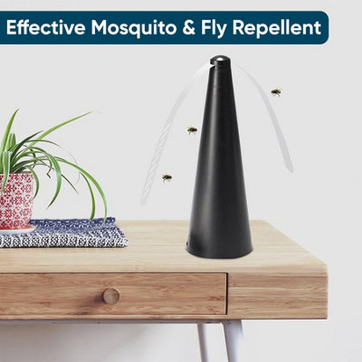 Outdoor Fly Repellent Fan - Black