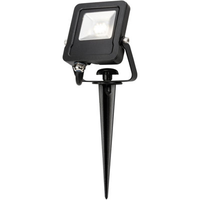 Outdoor Garden Earth Ground Spike for Flood Lights - Black Polycarbonate