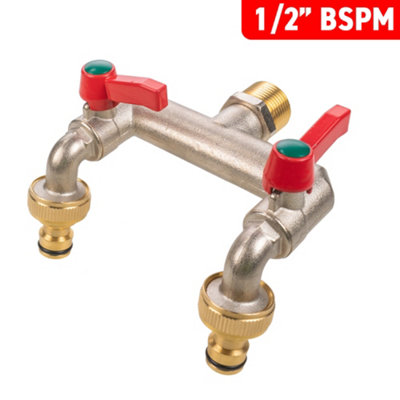 outdoor garden metal tap splitter/manifold,universal hose connectors,1/ ...