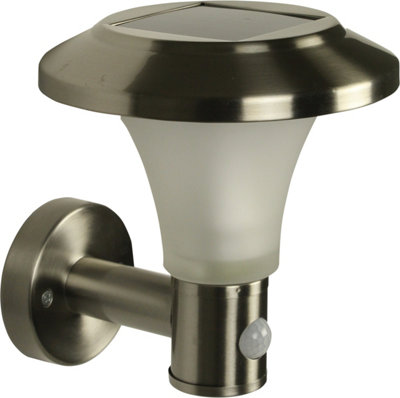 Outdoor Garden Porch Calais Solar LED Wall Light With PIR Sensor | DIY ...