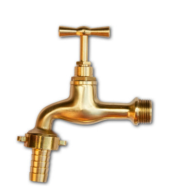 Outdoor Garden Tap - Polished Brass - 1/2 inch BSP Male Thread