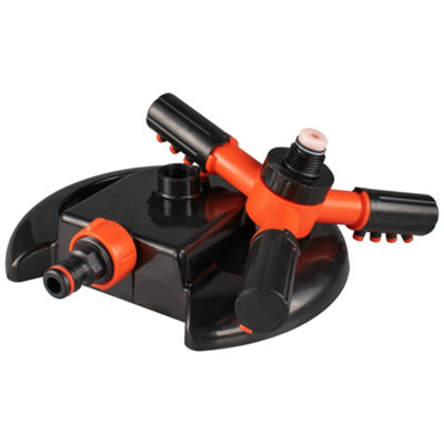 Outdoor garden watering/irrigation three arm multi-position rotating ...