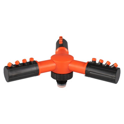 Outdoor garden watering/irrigation three arm multi-position rotating ...