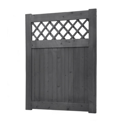 Outdoor Grey Rhombus Garden Gate Yard Patio Entrance Way Door Security ...