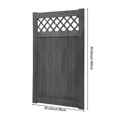 Outdoor Grey Rhombus Garden Gate Yard Patio Entrance Way Door Security ...
