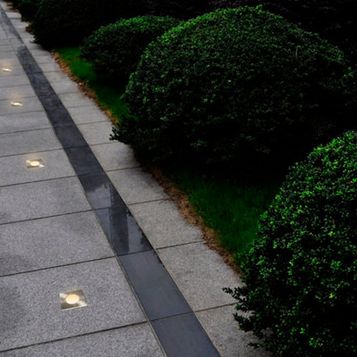 Outdoor Ground Lights 12 pcs Square