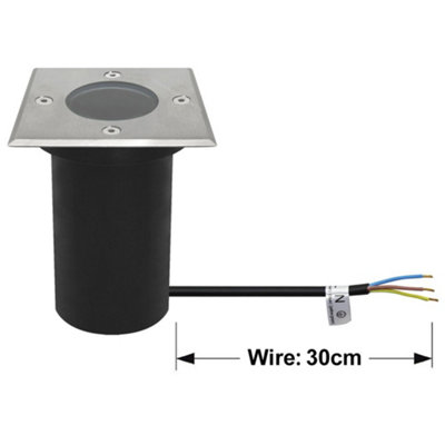 Outdoor Ground Walkover Light Square Stainless Steel Finish IP67 GL11