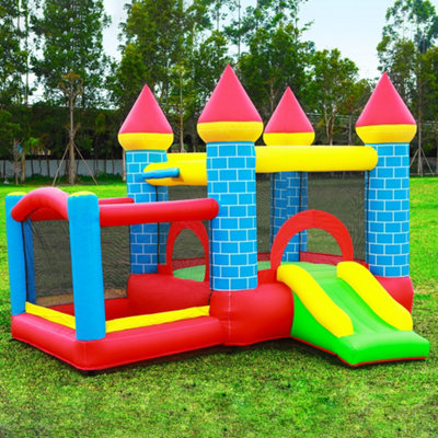 Outdoor Inflatable Castle Bounce House for Kids with Air Blower ...