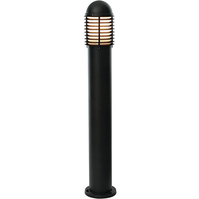 Outdoor IP44 Bollard Light Matt Black 1000mm Lamp Post Garden Driveway ...