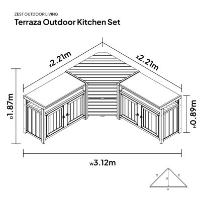 Outdoor Kitchen Range Set Garden Kitchen