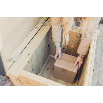 Outdoor Parcel Storage Box - L52 x W67 x H68 cm - Minimal Assembly Required