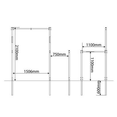 Outdoor Pull Up Dip Bars Garden Calisthenics Training Frame
