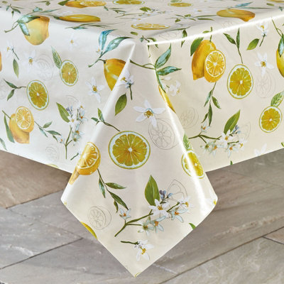 Outdoor PVC Tablecloth - Home or Garden Dining Table Cover with Parasol ...