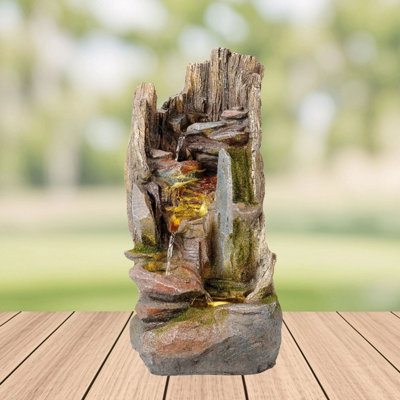 Outdoor Rockface Water Fountain Garden Water Feature Rock Waterfall ...