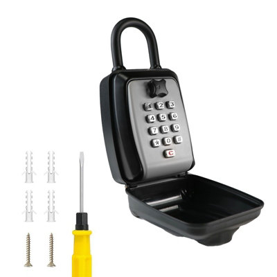 Outdoor Security Key Box Large Waterproof Wall Mounted Key Box With 12 ...