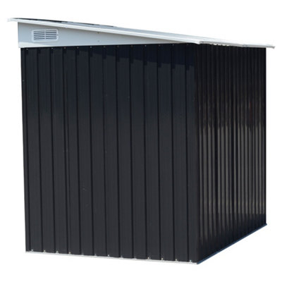 OUTDOOR SHED WITH SLIDING DOOR PENT ROOF GARDEN TOOL SHED OUTDOOR PATIO ...