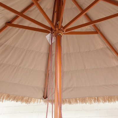 Outdoor Suntime Garden 2.7m Tiki Parasol Wooden