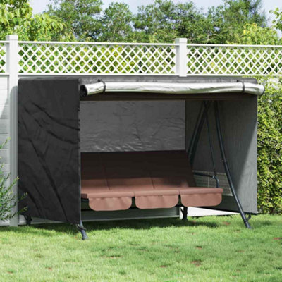 Outdoor Swing Cover Black 220 x 150 x 150 cm 210D Oxford Fabric