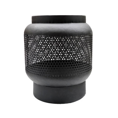 Outdoor Tall Buttermere Basket Fire Pit Black H51cm W45cm | DIY at B&Q