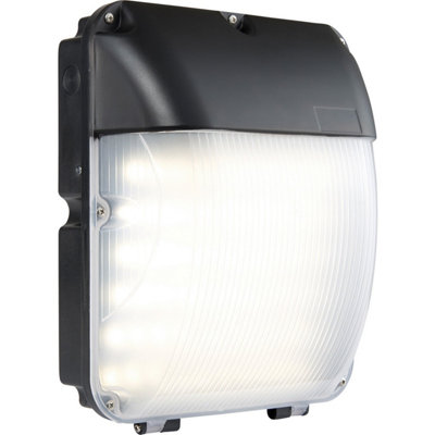 Outdoor Wall Mounted Bulkhead Light - 30W Cool White LED - Photocell Sensor