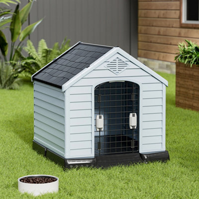 Outdoor Waterproof Dog House with Air Vents and Door, 75cm W x 76cm D x ...