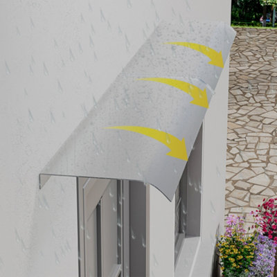 Outdoor Window Awning Rain Screen Waterproof Front Door Canopy Garden ...