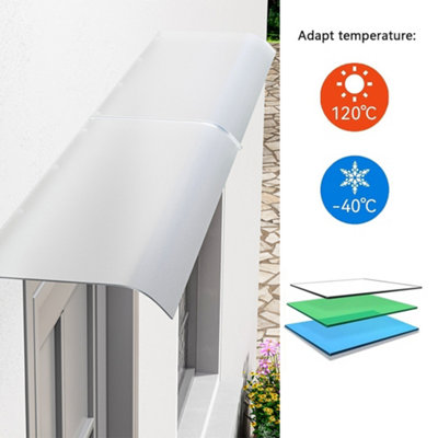 Outdoor Window Awning Rain Screen Waterproof Front Door Canopy Shelter ...