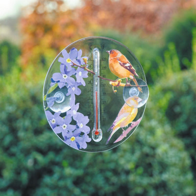 Outdoor Window Thermometer - Indoor Outdoor Home Garden Circular ...
