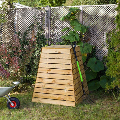 Outdoor Wooden Beehive Composter Garden Compost Bin 625L