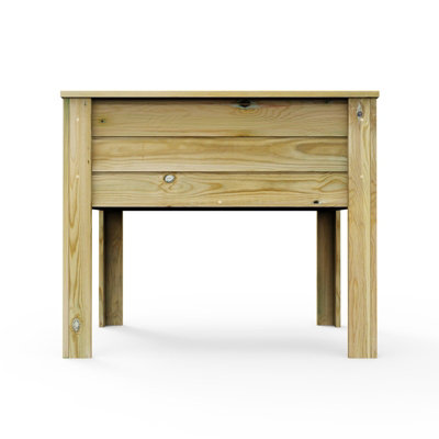 OutdoorGardens 1m Wooden Raised Deep Planter